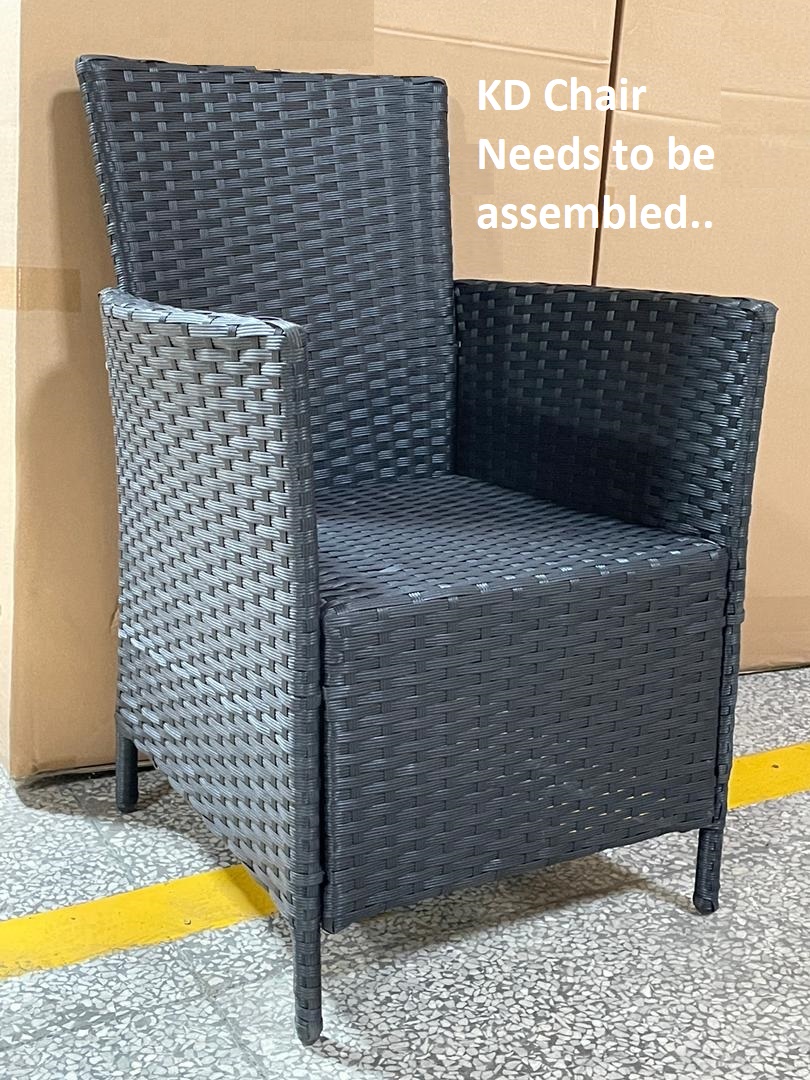 5 Piece PE Rattan 800 x 800 Dining Set - Aluminium Frame